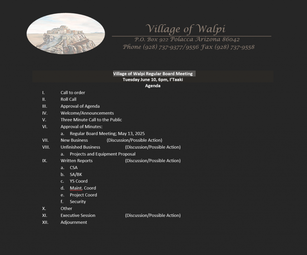 VILLAGE OF WALPI